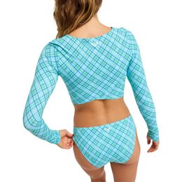 Shirttop Roxy "The Beach Babe", Damen, Gr. L, katydid as if plaid, Obermaterial: 85% Microfaser, 15% Elasthan;, Tops Shirttop
