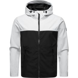 Softshelljacke Ragwear "Softshelljacke Shellwie Block", Herren, Gr. S, wei&szlig;, Obermaterial: 100% Polyester PES. Obermaterial: Futter: 100% Polyester PES., Jacken Softshelljacke