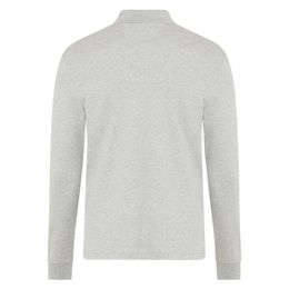 Tommy Hilfiger Herren Langarm-Poloshirt "L/S LIQUID COTTON REG POLO mit Jersey und Markenlabel", grau, Gr. XXL, Jersey, Obermaterial: 100% Baumwolle,