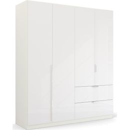 Dreht&uuml;renschrank Rauch "Kleiderschrank Schrank Garderobe Ankleide GLAMOUR BY QUADRA SPIN", wei&szlig; (alpinwei&szlig;, hochglanz wei&szlig;), B:181cm H:210cm T:54cm, Holzwerkstoff, Schr&auml;nke, Dreht&uuml;renschrank, mit eleganter Hochglanzfront und Stangengriff MADE IN GERMANY