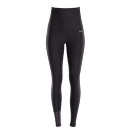 Leggings WINSHAPE "Functional Comfort HWL116C", Damen, Gr. S, Normalgr&ouml;&szlig;en, grau (zebra, grau, schwarz), 85% Polyester, 15% Elasthan, Hosen Leggings, Bauch-Weg-Effekt durch High Waist-Bund