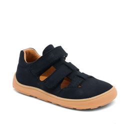 Barfu&szlig;schuh bisgaard "barefoot floyd", M&auml;dchen, Gr. 29, navy, Leder, Basic, Schuhe Barfu&szlig;schuh, Barfu&szlig;schuh mit Klettverschluss, Gr&ouml;&szlig;enschablone zum Download