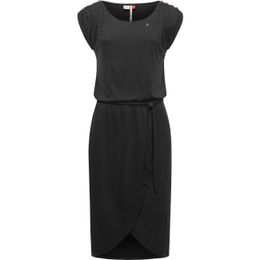 Jerseykleid Ragwear "Jerseykleid Ethany", Damen, Gr. XS, N-Gr, schwarz (schwarz23), Obermaterial: 68% Modal CMD. 32% Polyester PES. Obermaterial: 68% Modal CMD. 32% Polyester PES., Kleider Jerseykleid