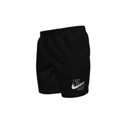 Badeshorts Nike "5" VOLLEY SHORT", Gr. L, N-Gr, schwarz, Web, Obermaterial: 100% Polyester, Badehosen Badeshorts, mit integrierter Mesh-Innenhose, mit seitlichen Taschen