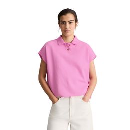 Marc O'Polo Poloshirt MARC O'POLO DENIM, Herren, Gr. XS, pale bubblegum, Jersey, Obermaterial: 100% Baumwolle, relaxed fit normal, Shirts Poloshirt, &auml;rmellos wide aus Organic Cotton