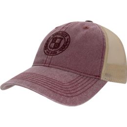 Baseball Cap Chillouts "Milton Hat", Herren, bordeaux, Materialmix, Caps, Vintage-Look Baseballkappe mit Wappen-Stickerei