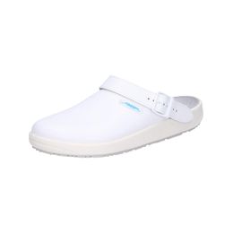ABEBA Damen Pantolette "Clog", Gr. 45, wei&szlig;, Obermaterial: 100% Rindsleder Leather cow., Schuhe