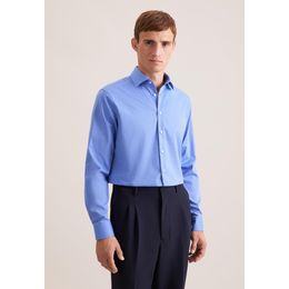 Seidensticker Herren Businesshemd "Schwarze Rose", blau, Gr. 41, unifarben, 100% Baumwolle, Hemden, Shaped 1/1 Kentkragen Uni