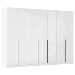 Dreht&uuml;renschrank OTTO HOME "Kleiderschrank Schrank Garderobe AGORDO TOPSELLER Schlafzimmer", wei&szlig; (alpinwei&szlig;, hochglanz wei&szlig;), B:315cm H:229cm T:54cm, Holzwerkstoff, Schr&auml;nke, Dreht&uuml;renschrank, durchdachte Innenausstattung, in 8 Breiten und 2 H&ouml;hen MADE IN GERMANY, Topseller