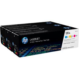 HP Tonerpatrone "original HP Toner 131 Farben: Schwarz/Magenta/Cyan/Yellow + Combo", bunt (cyan, magenta, gelb), Tonerpatronen, Tonerpatrone