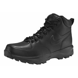 Schn&uuml;rboots Nike Sportswear "Manoa Leather", Herren, Gr. 41, schwarz (schwarz, schwarz, schwarz), Leder, Schuhe Schn&uuml;rboots