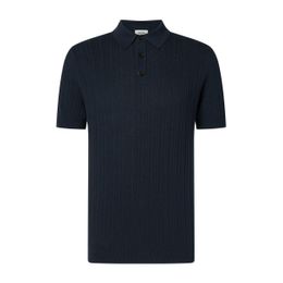 JOOP! Poloshirt JOOP JEANS, Herren, Gr. S, dunkelblau, Strick, Obermaterial: 100% Baumwolle, normal normal, Rippb&uuml;ndchen, Shirts Poloshirt