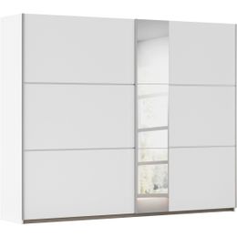 Schwebet&uuml;renschrank Rauch "Kleiderschrank Schrank Garderobe TOPSELLER ASTANA", wei&szlig; (alpinwei&szlig;), B:261cm H:210cm T:59cm, Holzwerkstoff, Schr&auml;nke, Schwebet&uuml;renschrank, mit 3 Spiegelelementen, Metallgriffleisten alufarbig MADE IN GERMANY