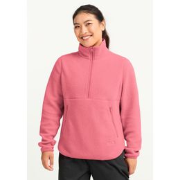 Stehkragenpullover Jack Wolfskin "LITE CURL HZ W", Damen, Gr. L (42/44), eveningrose, Obermaterial: 100% POLYESTER. Futter: 100% POLYESTER, Pullover Stehkragenpullover