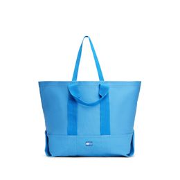 Tragetasche Tommy Jeans "TJW TOTE EDITION CANVAS", Damen, Gr. B/H/T: 60cm x 40cm x 20cm, blau (hellblau), Canvas, Textil, unifarben, Taschen Tragetasche, Damen Henkeltasche, Shopper, Schultertasche mit Logo-Schriftzug