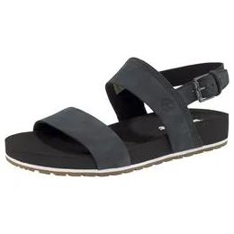 Sandale Timberland "Malibu Waves 2Band Sandal", Damen, Gr. 40, schwarz (schwarz, nubuck), Leder, Schuhe Sandale