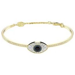 Armreif Swarovski "Symbolica B&ouml;ser Blick Magisches Auge" Gr. M, blau (gelbgoldfarben, blau, schwarz, kristallwei&szlig;, blau, schwarz, kristallwei&szlig;), Armb&auml;nder, Damen, M, Metall, Armreif, mit Swarovski Kristall