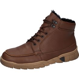 Waldl&auml;ufer Winterboots WALDL&Auml;UFER "H-LINO", Herren, Gr. 7 (40,5), tabak, Nappaleder, unifarben, Schuhe Winterboots, Sch&uuml;rboots, Stiefelette, Bequemschuh in Komfortweite H (= sehr weit)