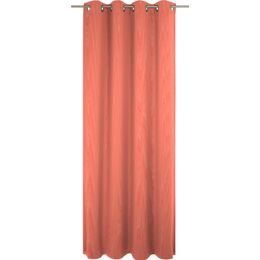 Vorhang Adam, B:145cm H:225cm, orange, Baumwolle (Bio-Baumwolle), Wohnzimmer, Gardinen, "Uni Collection light", aus 100% Bio-Baumwolle, Vorhang nach