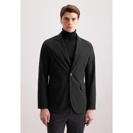 Seidensticker Herren Jackett, schwarz, Gr. M, unifarben, 100% Polyester, Sakkos, 1/1 Uni