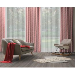 Vorhang Adam, B:142cm H:245cm, rot, Jacquard, Baumwolle, Wohnzimmer, Gardinen, "Argentinian Criolla Light", aus 100% Bio-Baumwolle