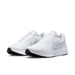 Laufschuh Nike "Run Defy", Damen, Gr. 42,5, silber (wei&szlig;, pure platinum, schwarz), Textil, Schuhe Laufschuh