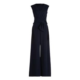 Jumpsuit Vera Mont "Jumpsuit mit weitem Bein", Damen, Gr. 44, EURO, blau (night sky), Obermaterial: 95% Polyester PES. 5% Elasthan EL., Overalls Jumpsuit