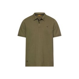 Poloshirt Camel Active, Herren, Gr. XXL, deep olive, Jersey, Obermaterial: 95% Baumwolle, 5% Elasthan, unifarben, normal h&uuml;ftbedeckend, Rundhals, B&uuml;ndchen, Shirts Poloshirt, kurzarm, mit Logo-Stickerei