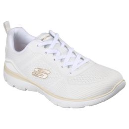 Sneaker Skechers "SUMMITS", Damen, Gr. 38, wei&szlig;, natur, Textil, Schuhe Sneaker, Schn&uuml;rschuh, Freizeitschuh, Halbschuh mit Memory Foam