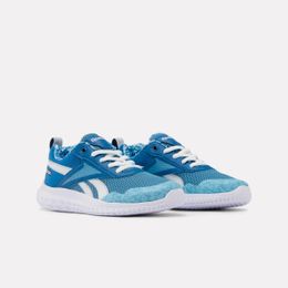 Laufschuh Reebok "RUSH RUNNER 5", Kinder, Gr. 37, warpedblau, athleticblau, wei&szlig;, Synthetik, Textil, Schuhe Laufschuh, f&uuml;r Kinder