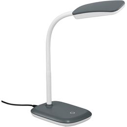 REALITY LEUCHTEN LED Tischleuchte "Boa", grau (dunkeltitanfarben), 1, H: 36cm, 1 Stk., Leuchten, LED Tischlampe mit Touchdimmer, Arm flexibel einstellbar, LED Tischleuchte