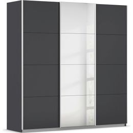 Schwebet&uuml;renschrank OTTO HOME "Kleiderschrank Schrank Schlafzimmerschrank Garderobe AGORDO", grau (graumetallic, griffleisten alufarbig), B:203cm H:210cm T:62cm, Holzwerkstoff, Schr&auml;nke, Schwebet&uuml;renschrank, Top Innenausstattung, in 4 Breiten und 2 H&ouml;hen MADE IN GERMANY