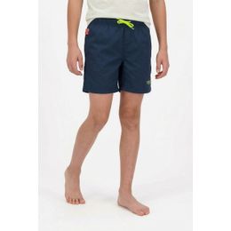 Badeshorts Trollkids "KIDS BALESTRAND SHORTS", Kinder, Gr. 92, N-Gr, mystic blau, gr&uuml;n lizard, Obermaterial: 100% Polyamid, Badehosen Badeshorts, mit UV-Schutzfaktor 30+, mit Eingrifftasche hinten