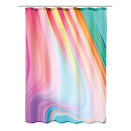 Duschvorhang Kleine Wolke "Vibes", bunt (multicolor), B:180cm H:200cm, Polyester, Duschvorh&auml;nge, Duschvorhang