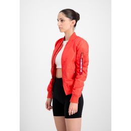 Bomberjacke Alpha Industries "MA-1 TT Light W", Damen, Gr. S, rot (radiant rot), Obermaterial: 100% Nylon, Futter: 100% Nylon, Jacken Bomberjacke