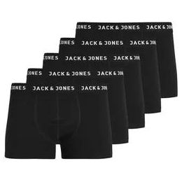 Jack & Jones Boxershorts JACK & JONES "Boxershort JACHUEY TRUNKS 5 PACK 5er Pack", Herren, Gr. XXL, schwarz, Obermaterial: 95% Baumwolle CO. 5% Elasthan EL., Unterhosen
