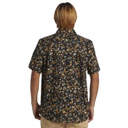 Kurzarmhemd Quiksilver "Fairway Classic", Herren, Gr. S, US-Gr&ouml;&szlig;en, braun (bone braun aop best ss), Obermaterial:54% Hanf, 44% Walkfrottier, 2% Elasthan;, Hemden Kurzarmhemd