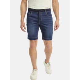 Shorts Jan Vanderstorm "Jeansshort GULLBRAND", Damen, Gr. 68, N-Gr, blau (dunkelblau), Obermaterial: 60% Baumwolle CO. 38% Polyester COOLMAX PES(Coolmax). 2% Elasthan EL., Hosen Shorts