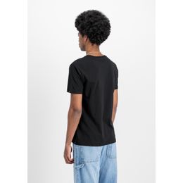 T-Shirt Alpha Industries "Basic T-Shirt ML", Herren, Gr. XS, schwarz, Obermaterial: 100% Baumwolle, Shirts T-Shirt