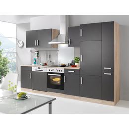 H&auml;ngeschrank KOCHSTATION "KS-Toronto, Breite 50 cm", grau (anthrazit, eiche sonoma), B:50cm H:57cm T:34cm, Holzwerkstoff, Schr&auml;nke, H&auml;ngeschrank
