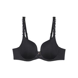 Triumph Damen B&uuml;gel-BH "Wild Azalea Florale WP", Gr. 70, schwarz, Microtouch, Obermaterial: 56% Polyester, 28% Polyamid, 16% Elasthan, BHs, mit