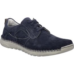 Schn&uuml;rschuh Josef Seibel "Wilson 04, indigo", Herren, Gr. 44, blau (indigo), Obermaterial: 80% Rindsleder Leather cow. 20% Textilmaterial TEXMAT., Schuhe Schn&uuml;rschuh
