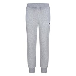 Jogginghose Converse "SIGNATURE FLEECE CHUCK PATCH JOGGER - f&uuml;r Kinder", Jungen, Gr. 164/170 (176), N-Gr, grau (dk grau heather, schwarz), Sweatware, Obermaterial: 60% Baumwolle, 40% Polyester, Hosen Jogginghose, f&uuml;r Kinder