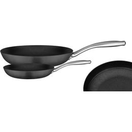 Pfannen-Set GSW "Robusta", grau (schwarz, edelstahlfarben), &Oslash;:28cm, Pfannen, Pfannen-Set, Induktion