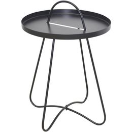 Beistelltisch, schwarz (schwarz, schwarz, schwarz), B:40cm H:57cm T:40cm, HOFMANN LIVING AND MORE, Tische, Beistelltisch, Metallplatte
