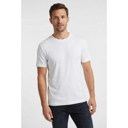 T-Shirt BOSS, Herren, Gr. M, open miscellaneous 980, Jersey, Obermaterial: 100% Baumwolle, gemustert, Rundhals, Shirts T-Shirt, Ton in Ton Stickerei