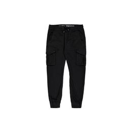 Cargohose Alpha Industries "Cotton Twill Jogger", Herren, Gr. XL, Normalgr&ouml;&szlig;en, schwarz, Obermaterial: 98% Baumwolle, 2% Elastan; Futter: 100% Baumwolle, Hosen Cargohose