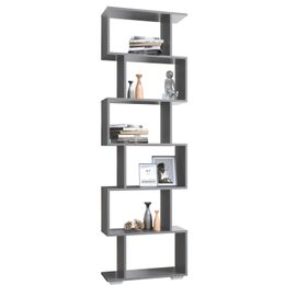 Standregal Vcm "Holz Raumteiler Stand Regal Deko B&uuml;cher Palusa L", schwarz (anthrazit), B:60cm T:24cm, Regale, Standregal
