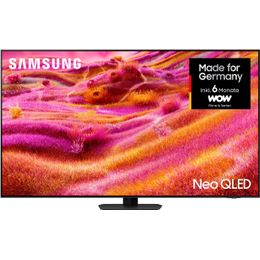 Samsung QLED-Fernseher "GQ65QN90FAT QLED Mini LED-Fernseher", Energieeffizienz: F, schwarz, 65, Fernseher, NQ HDR+, Glare Free, Upscaling Pro, Dolby Atmos & AI Sound, bis 165Hz, QLED-Fernseher