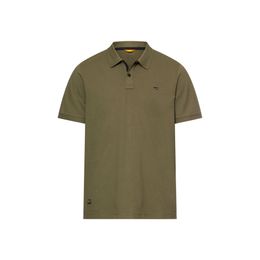 Poloshirt Camel Active, Herren, Gr. 3XL, deep olive, Jersey, Obermaterial: 95% Baumwolle, 5% Elasthan, unifarben, normal h&uuml;ftbedeckend, Rundhals, B&uuml;ndchen, Shirts Poloshirt, kurzarm, mit Logo-Stickerei